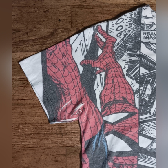 Marvel | Shirts | Spiderman Shirt Movie Cartoon Tv Marvel All Over ...
